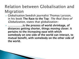 globalisation and migration (IIPS,Mumbai) | PPTX