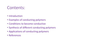 Conducting polymers | PPTX