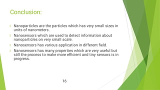 Nanoparticles and sensors applications | PDF