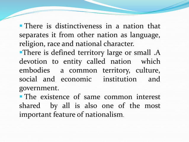 Nationalism | independence | self determination | PPT