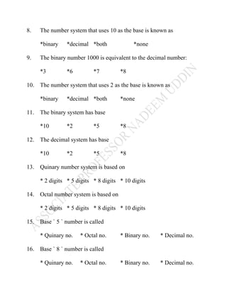 M.c.qs -1(number systems) | PDF