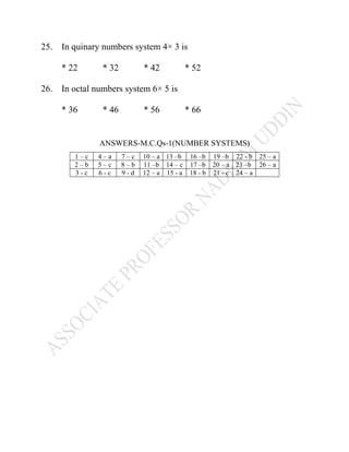 M.c.qs -1(number systems) | PDF