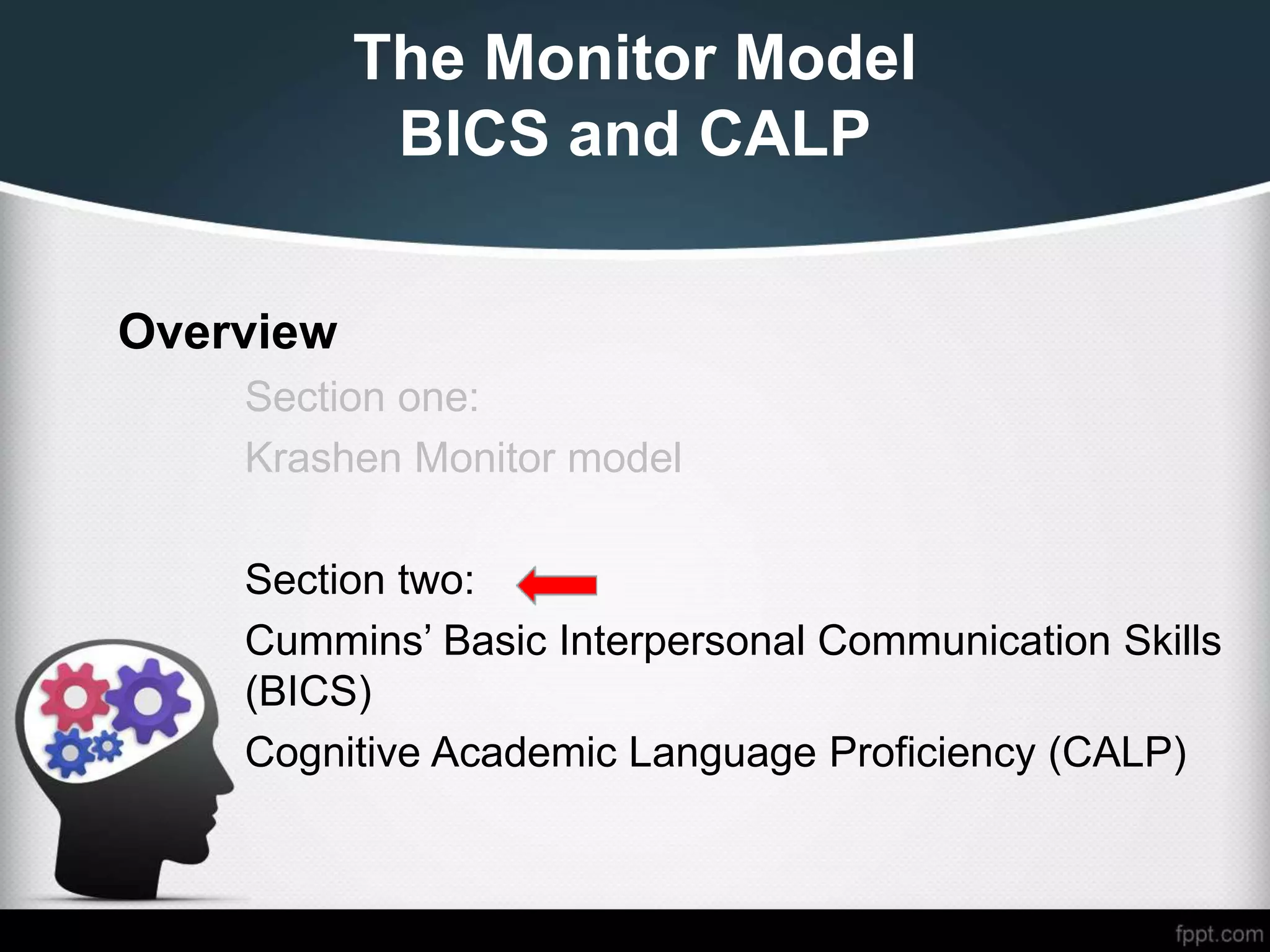 M.cheraghi Krashen-monitor model -BICS and CALP | PPT