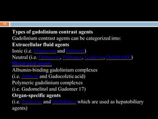 MRI Contrast Agent & Its Principle | PPTX