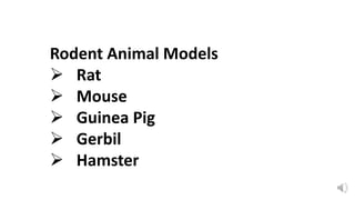 common laboratory animals part 1 | PPTX