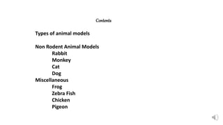 Common laboratory animals part 2 | PPTX