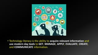 Three Literacy: Media, Information, Technology Literacy. | PPTX
