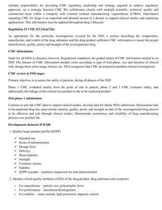 CMC, post approval regulatory affairs, etc | PDF