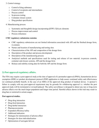 CMC, post approval regulatory affairs, etc | PDF