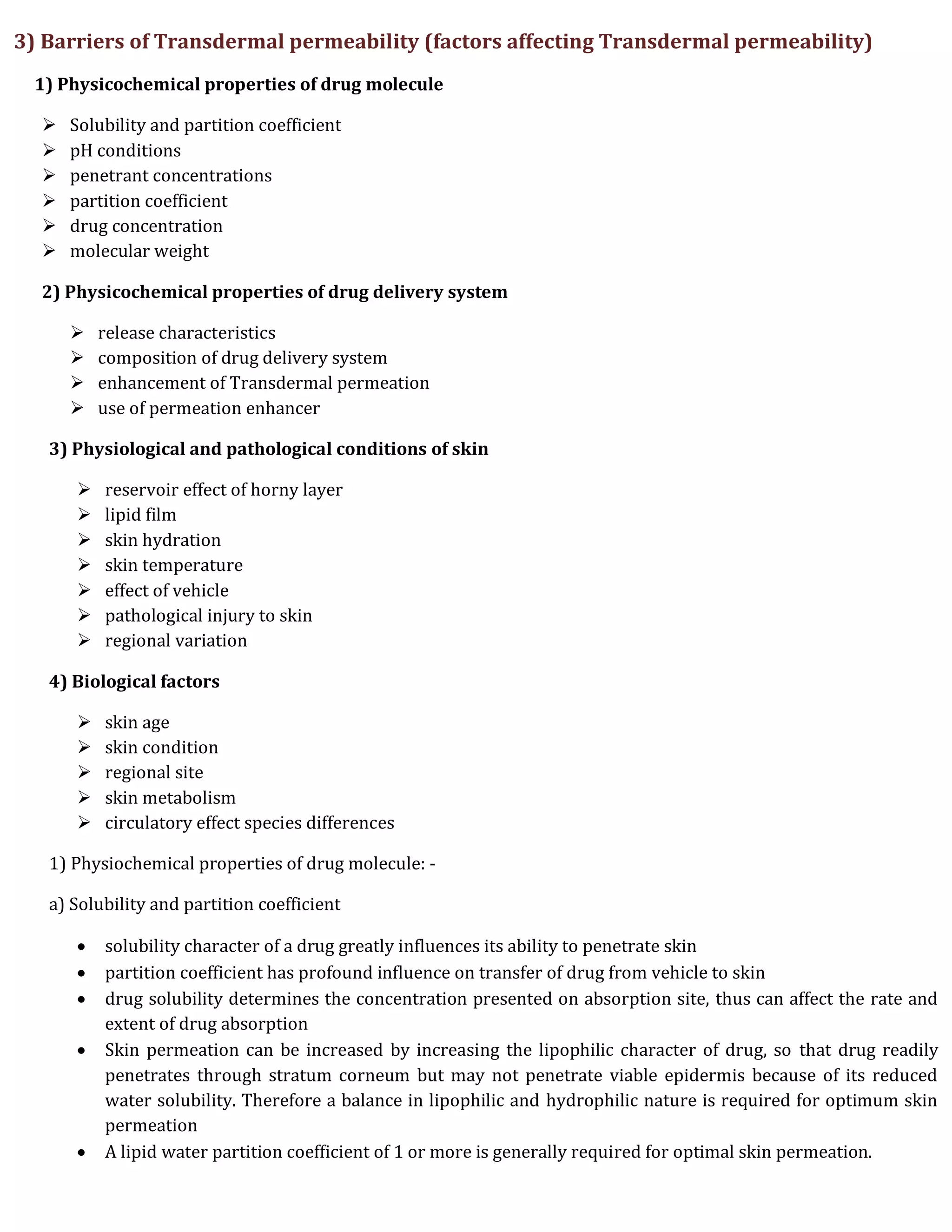 Transdermal drug delivery system | PDF