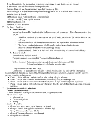 Transdermal drug delivery system | PDF