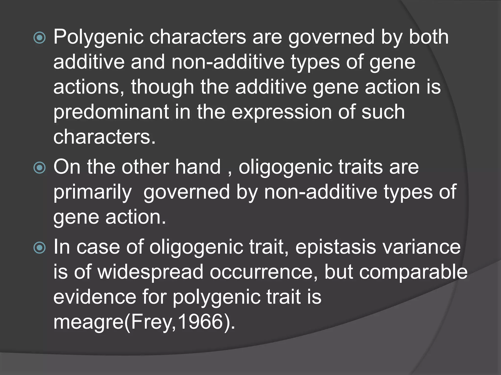 Gene action in breeding plants | PPTX