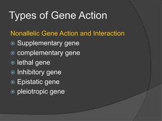 Gene action in breeding plants | PPTX