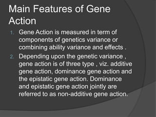 Gene action in breeding plants | PPTX