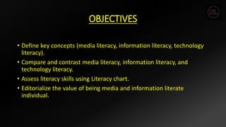Media, information and technology literacy | PPTX