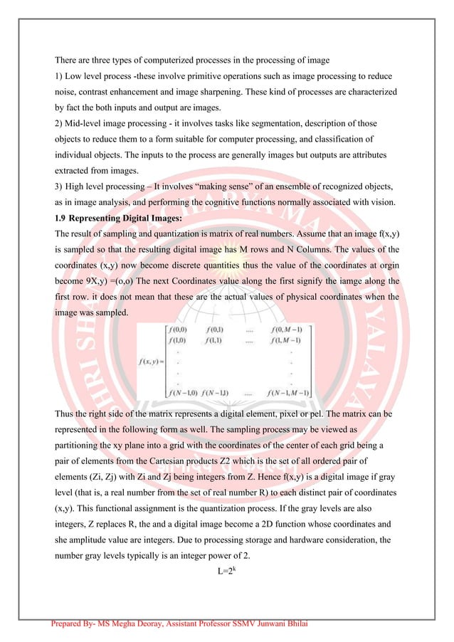 M.sc.iii sem digital image processing unit i | PDF | Photo Editing Software | Computer Software ...