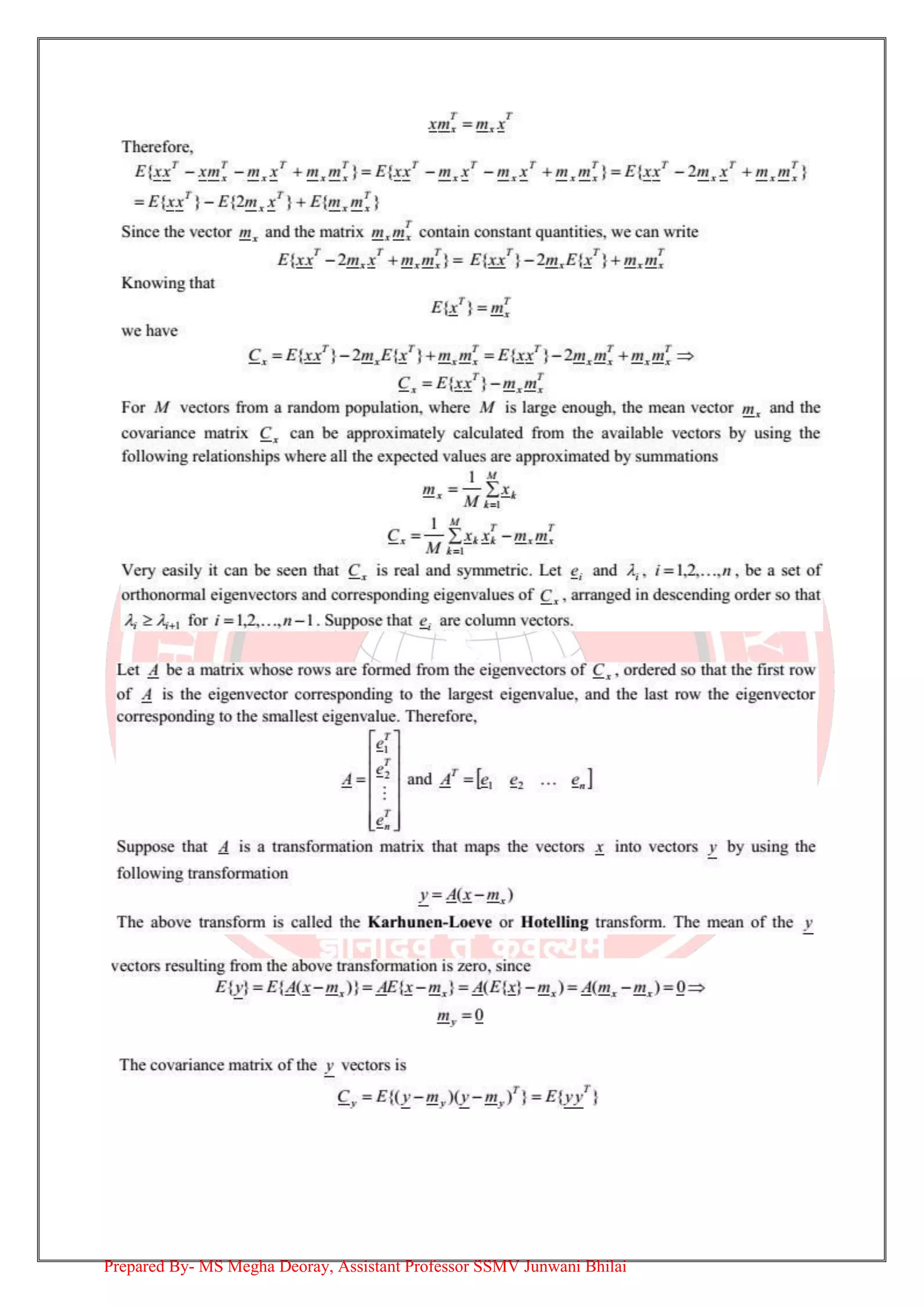 M.sc.iii sem digital image processing unit ii | PDF