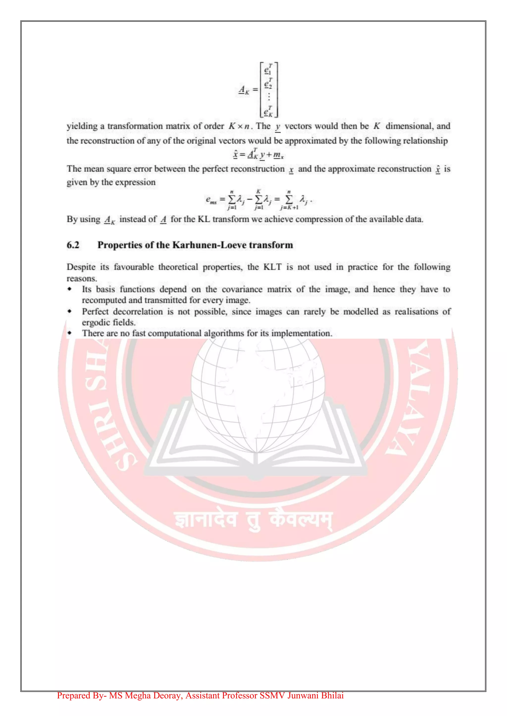 M.sc.iii sem digital image processing unit ii | PDF