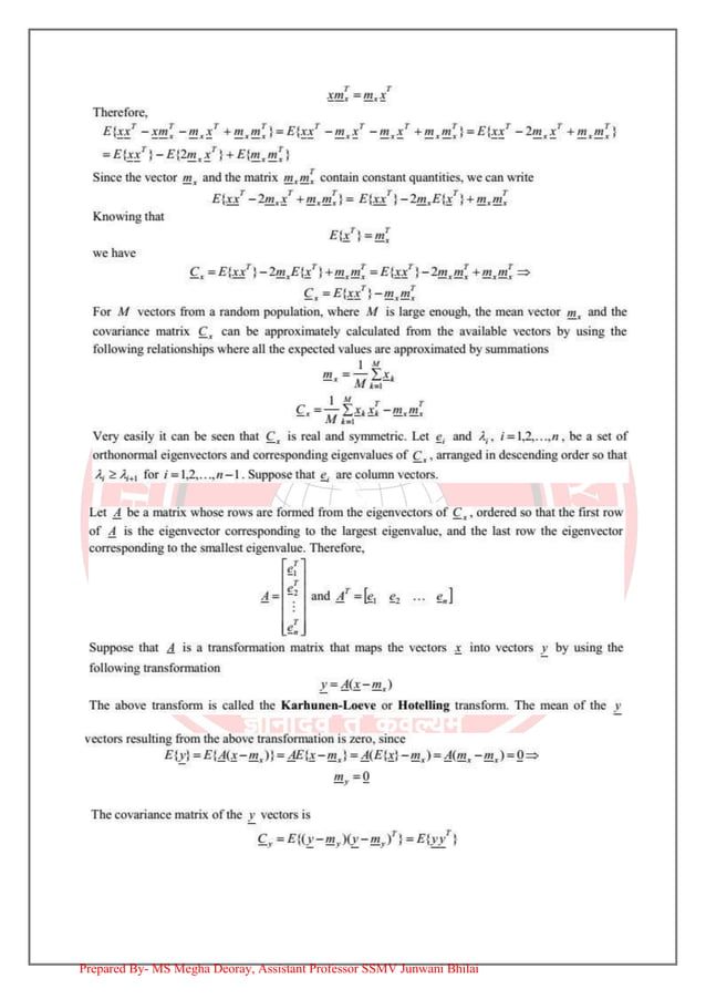 M.sc.iii sem digital image processing unit ii | PDF
