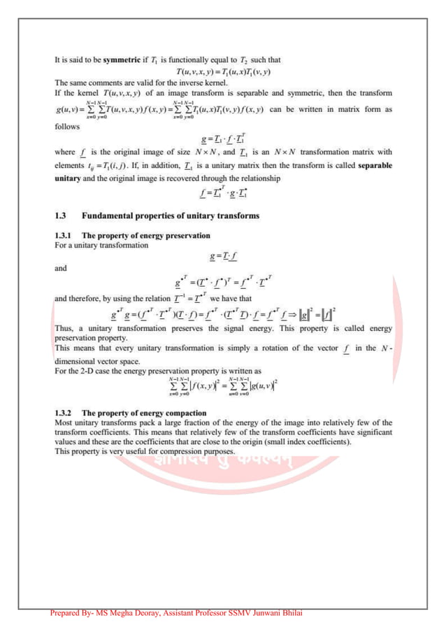 M.sc.iii sem digital image processing unit ii | PDF