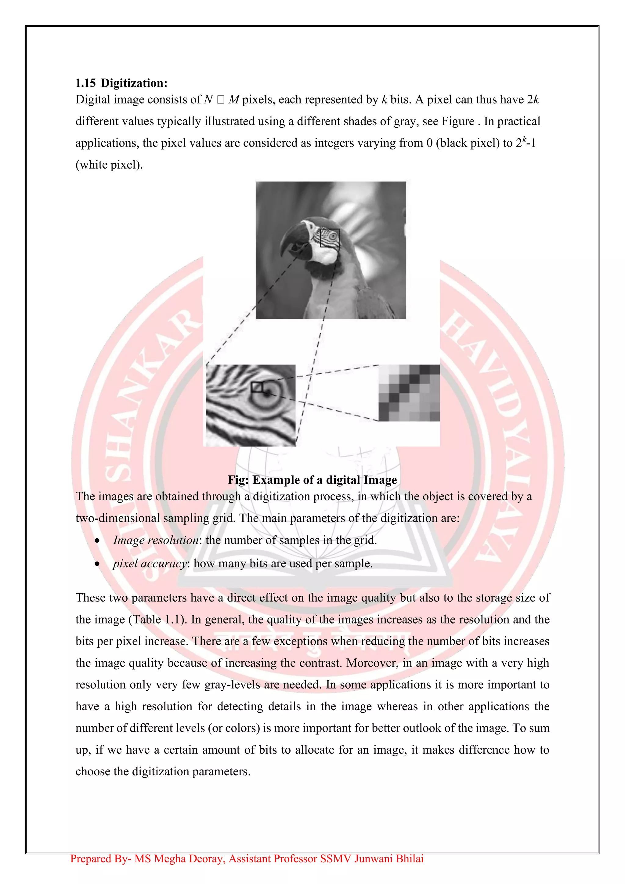 M.sc.iii sem digital image processing unit i | PDF