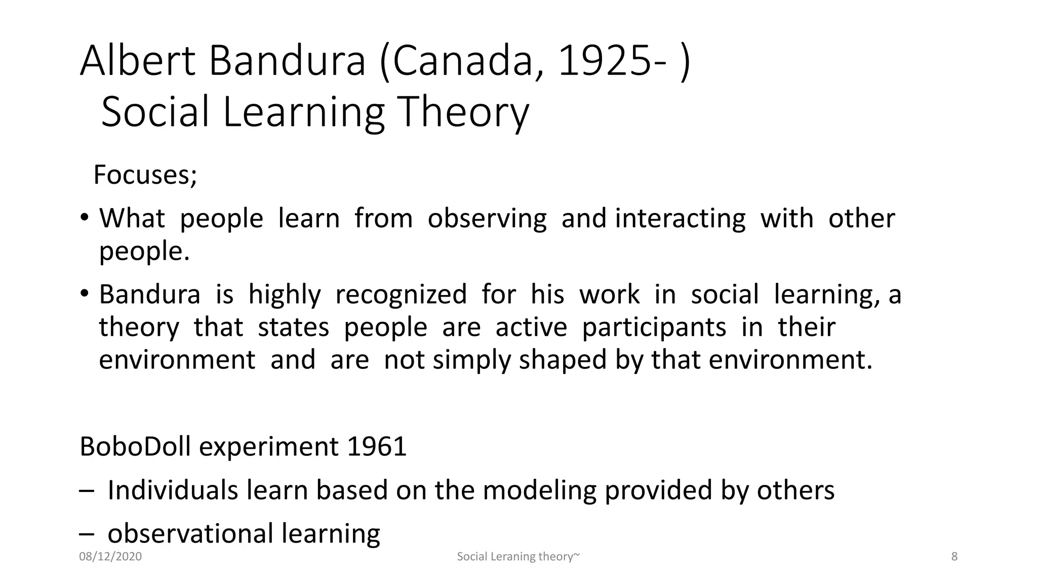 social learning theory applied to english as second language classroom ...