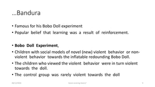 social learning theory applied to english as second language classroom ...