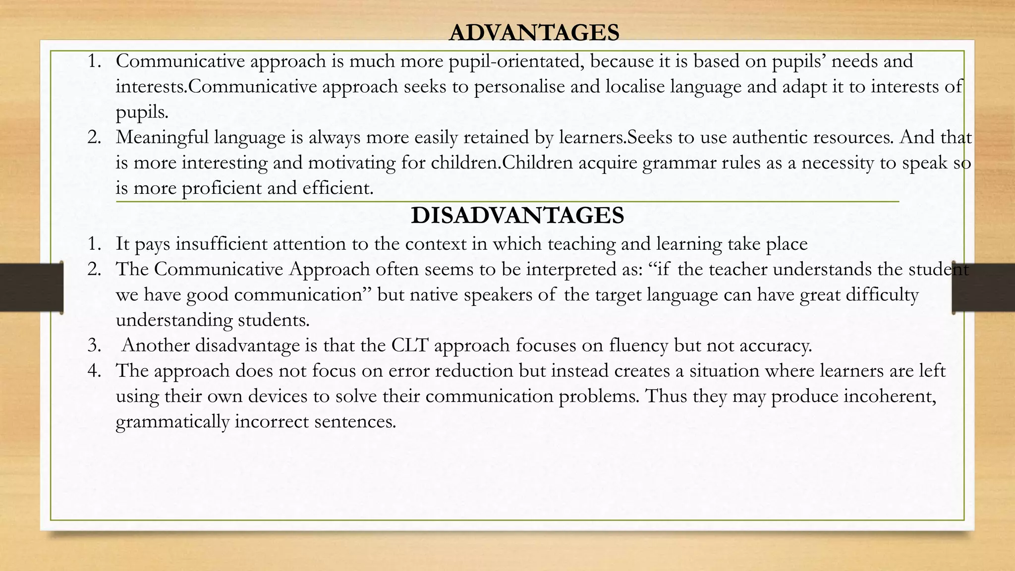 Communicative Language Teaching | PPT
