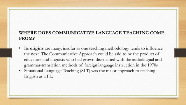 Communicative Language Teaching | PPT