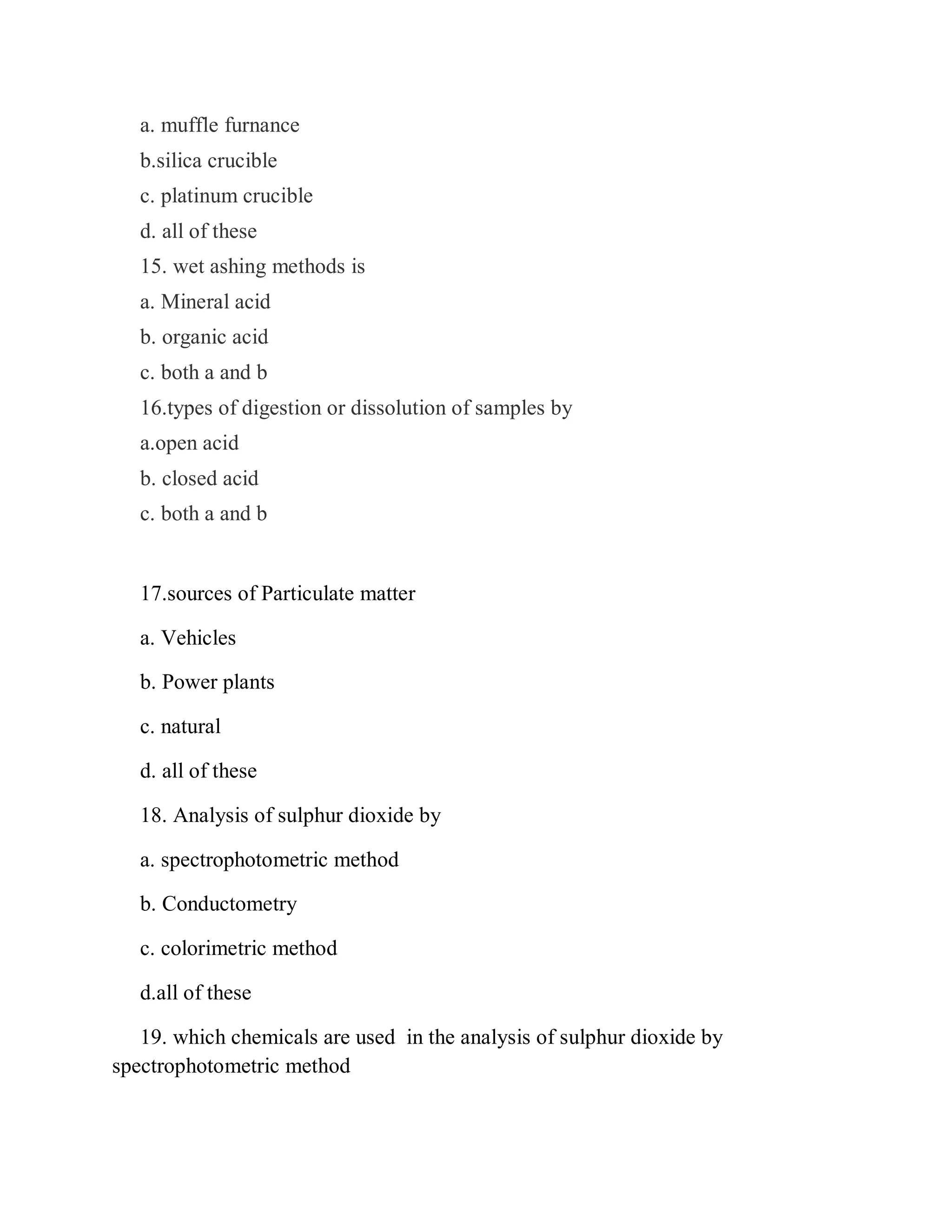 Analytical Chemistry (Questions ) | PDF