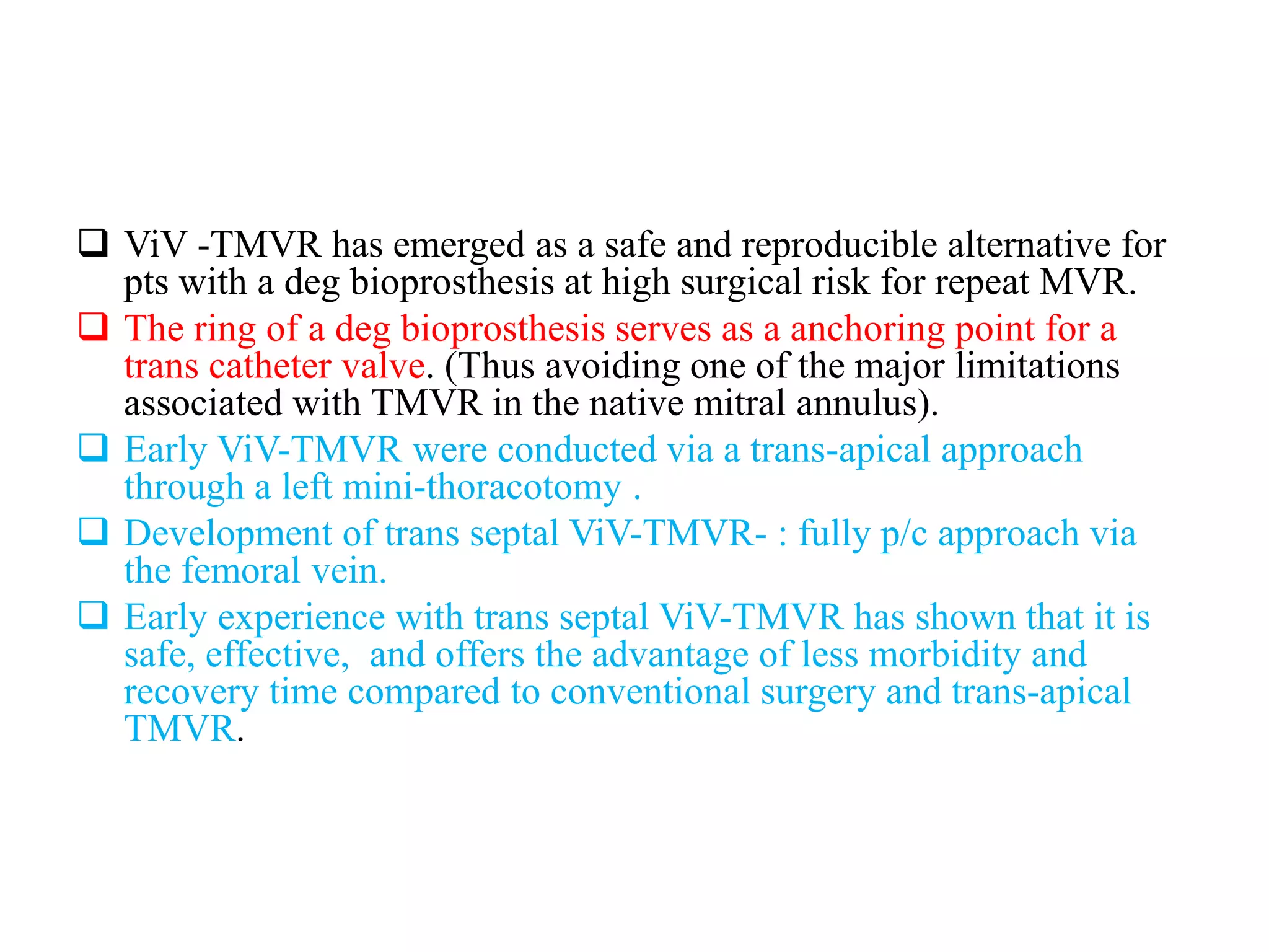 STEP BY STEP VALVE IN VALVE TMVR | PPTX