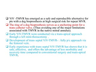 STEP BY STEP VALVE IN VALVE TMVR | PPTX