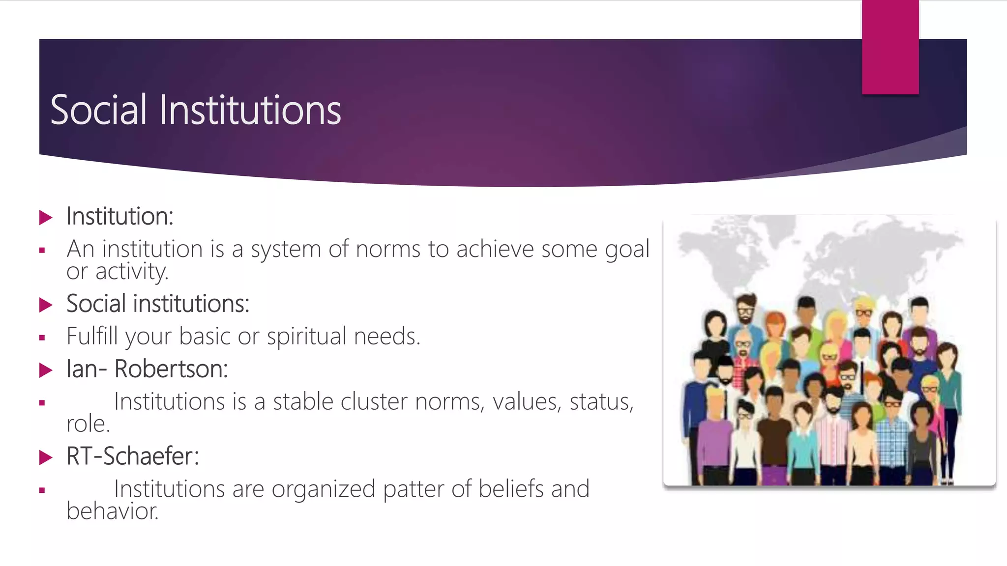 Social institutions and Types of Social Institutions: | PPTX