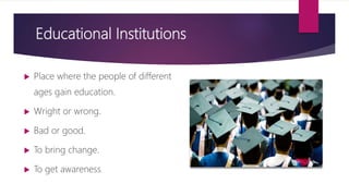 Social institutions and Types of Social Institutions: | PPTX