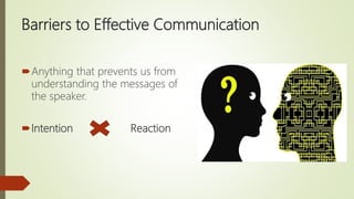 Different Barriers to Effective Communication | PPTX