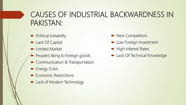 Manufacturing and Small Scale Industries of Pakistan | PPTX ...