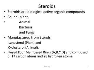 Biotransformation of Steroids and Sterols | PPTX
