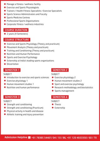 M.sc. sports & exercise sciences | PDF