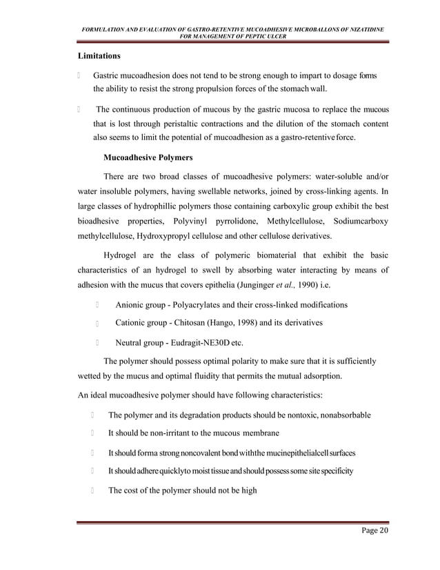 M.pharm thesis | PDF | Digestive Disorders | Diseases and Conditions