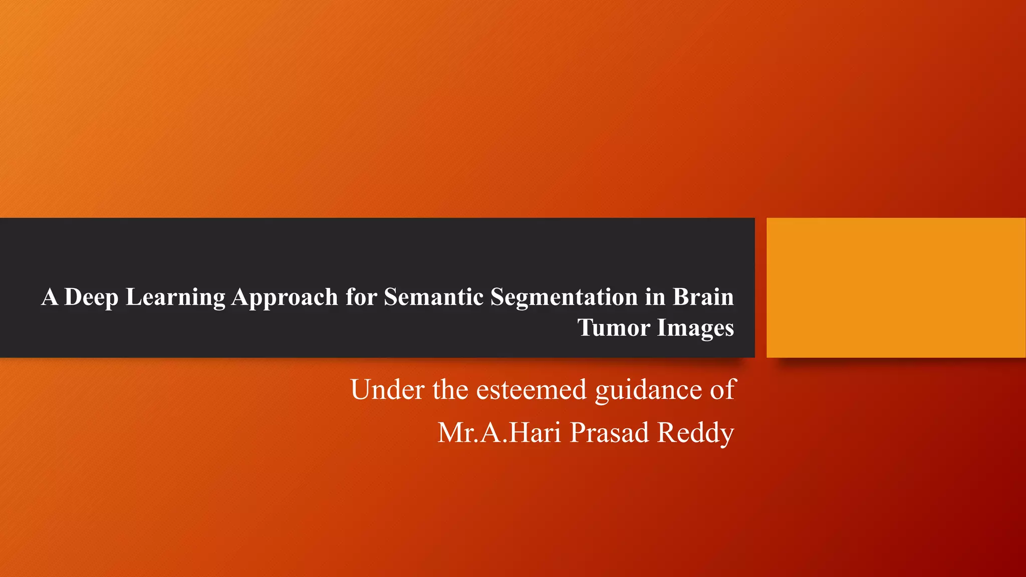 A DEEP LEARNING APPROACH FOR SEMANTIC SEGMENTATION IN BRAIN TUMOR ...