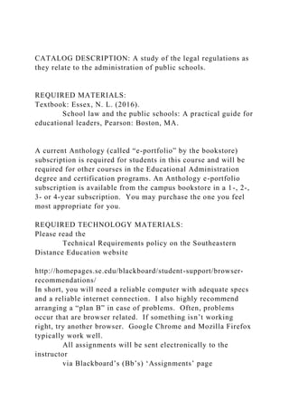 M.Ed Syllabus, Revised 6212017Southeastern Oklahoma State Un | DOCX