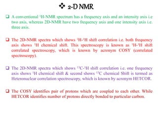 M.Sc. 2D NMR.pptx | Chemistry | Science