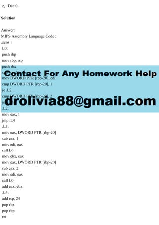 M.A.R.I.E assembly code for 7th value of Fibonacci sequence Fib(1) .pdf