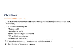HEAT TRANSFER THROUGH FENESTRATION SYSTEM (M.TECH THESIS)-2015 | PDF