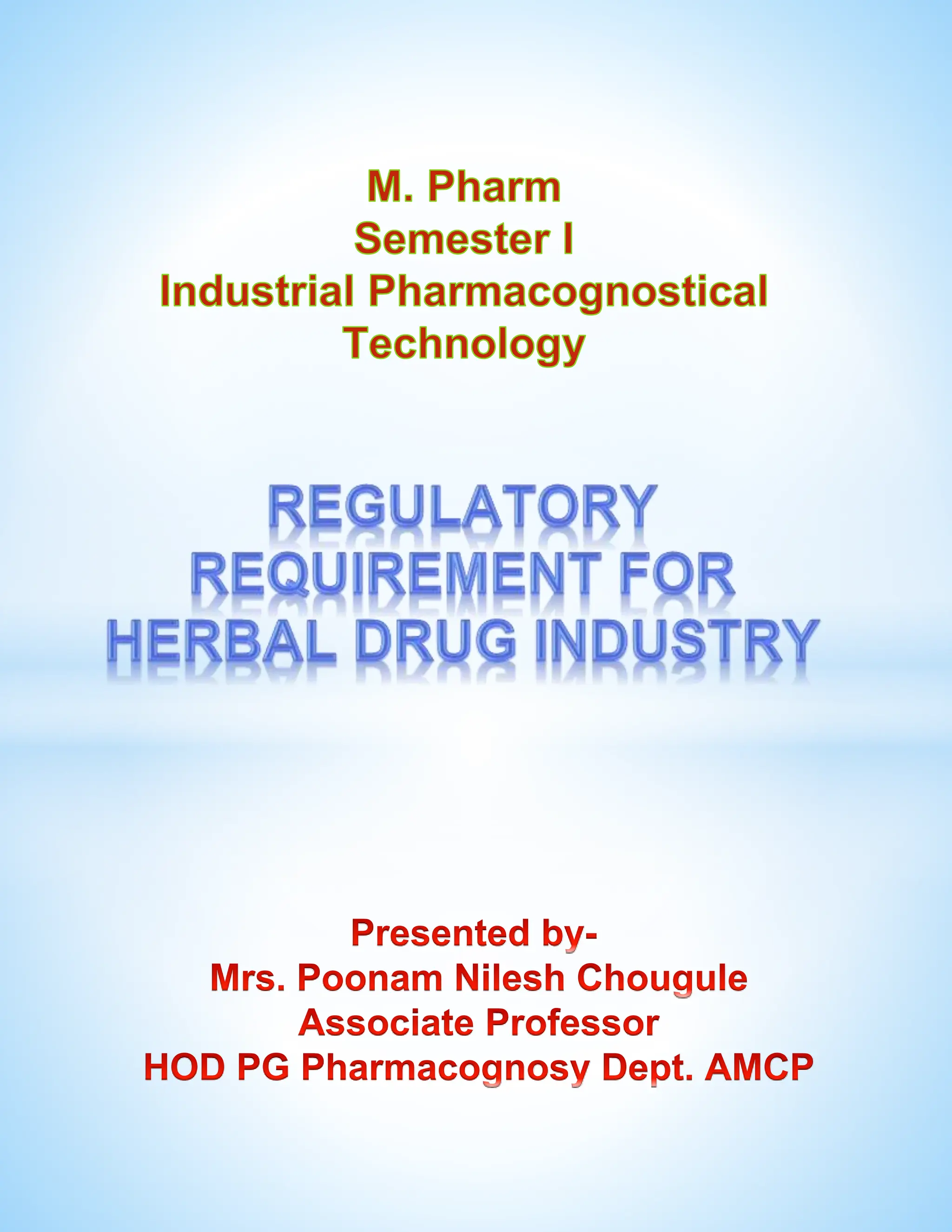 Regulatory Asspects | PPTX