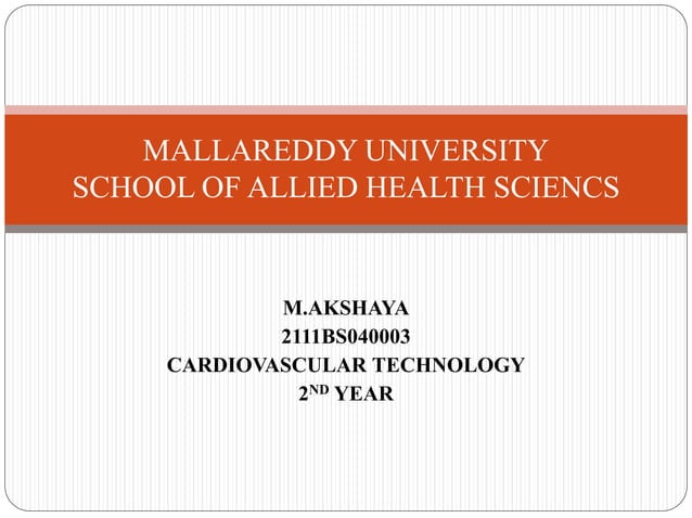 mallareddy university school of allied health sciences | PPT
