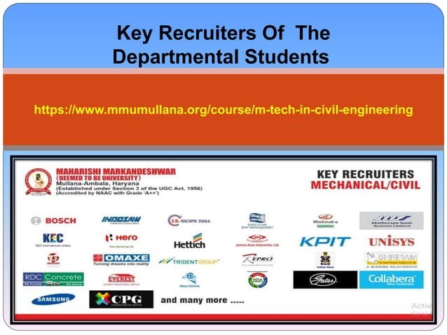 M.TECH CIVIL ENGINEERING | PPTX