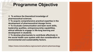 M. PHARM. (PHARMACOLOGY). | PPTX