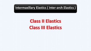 Correction of molar relationship (Elastics) .pptx