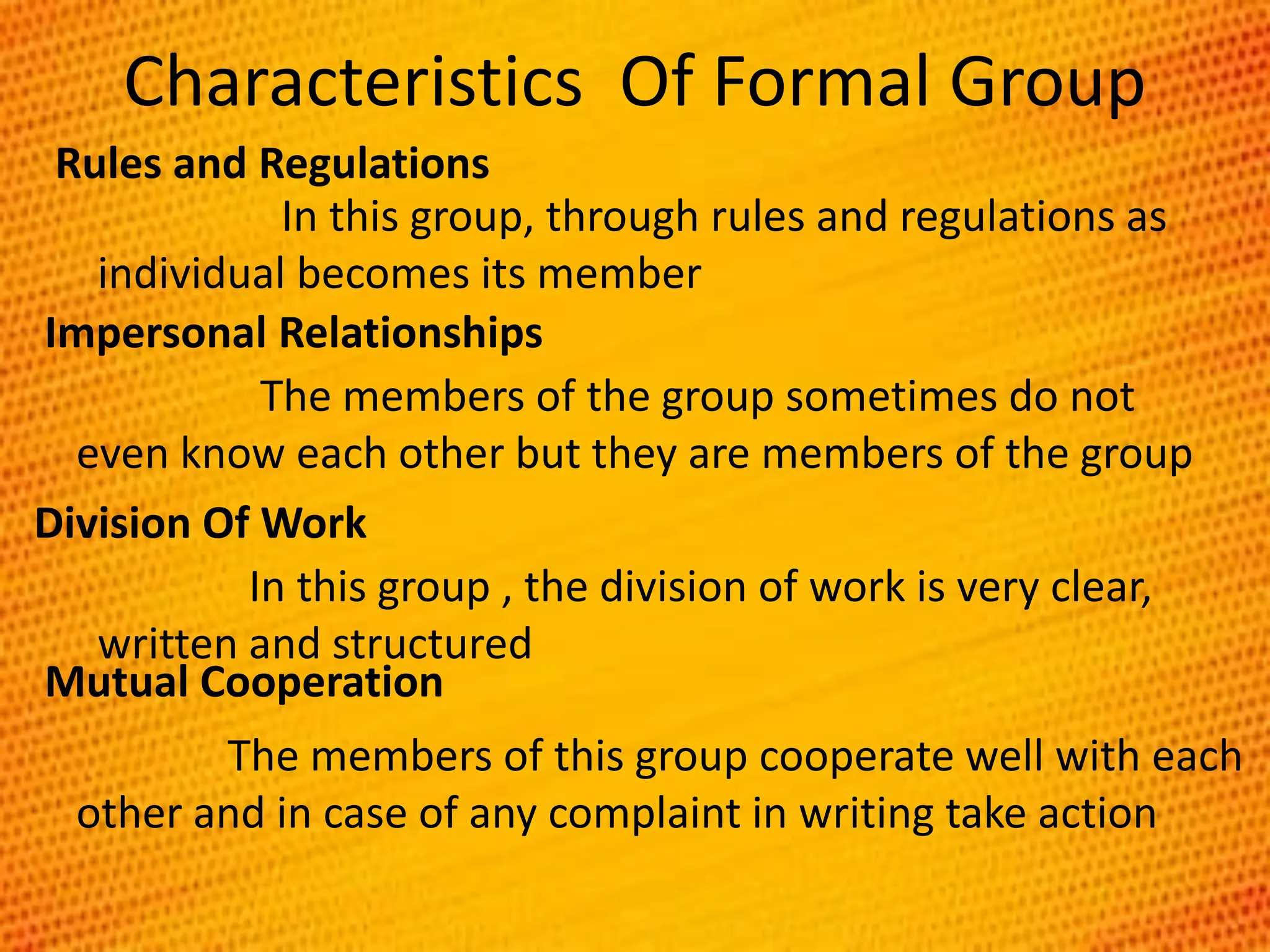 m.presentation formal and informal groups | PPTX